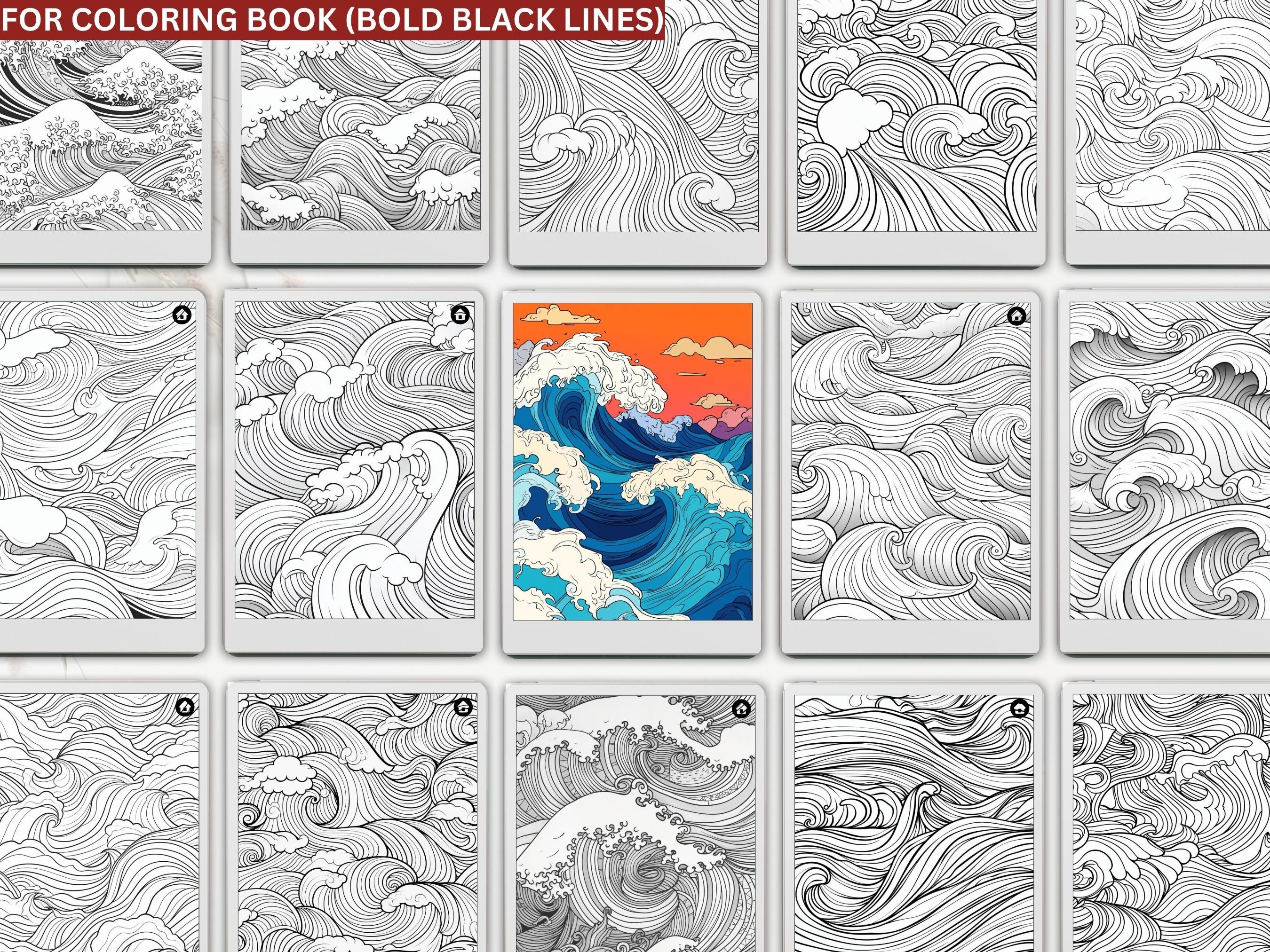 Supernote Abstract Wave Tracing Book Template (PDF) - Etsy
