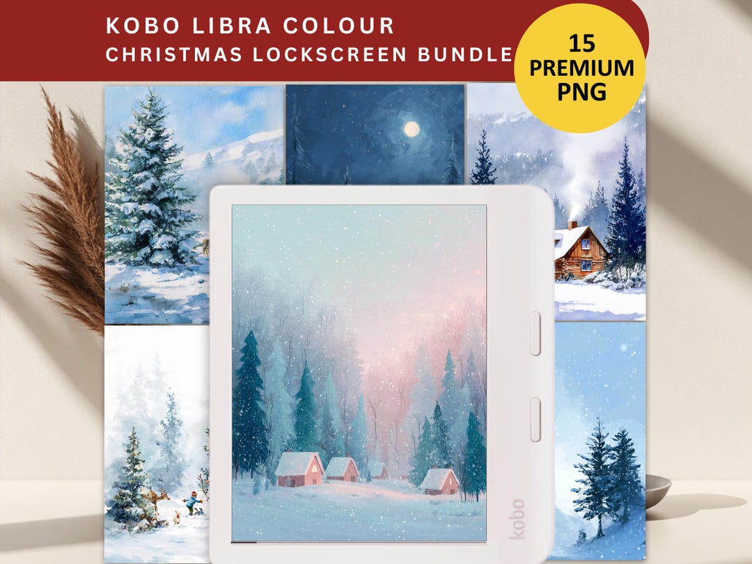 Christmas Kobo Libra Lock Screen: Digital Screensavers (PNG Files) - Etsy