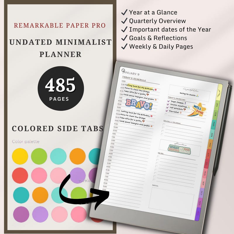 Remarkable Pro Planner - Etsy