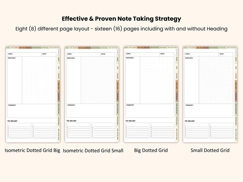 Cornell Notes Template for Remarkable Paper Pro Move Device ...