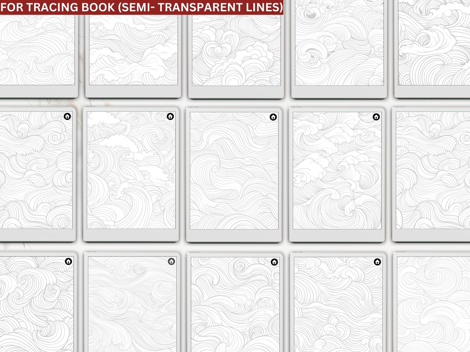 Supernote Abstract Wave Tracing Book Template (PDF) - Etsy