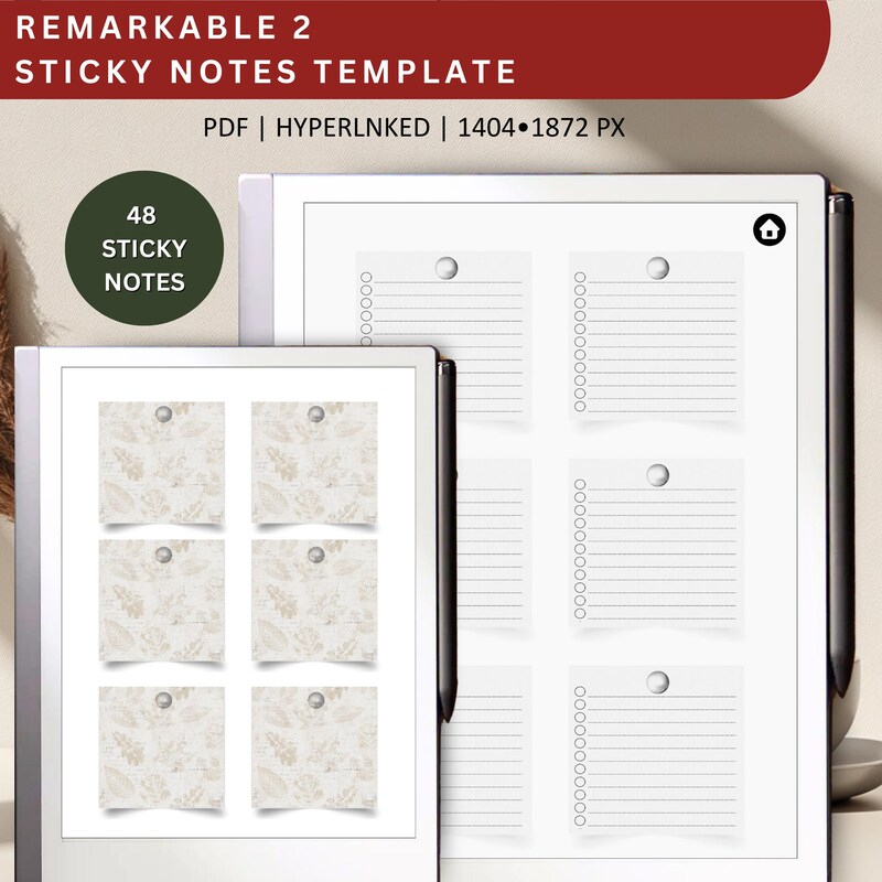 Sticky Note Template - Etsy