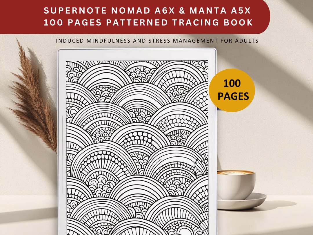 Supernote A5X A6X Tracing Book: 100 Pages of Patterns (PDF Files) - Etsy