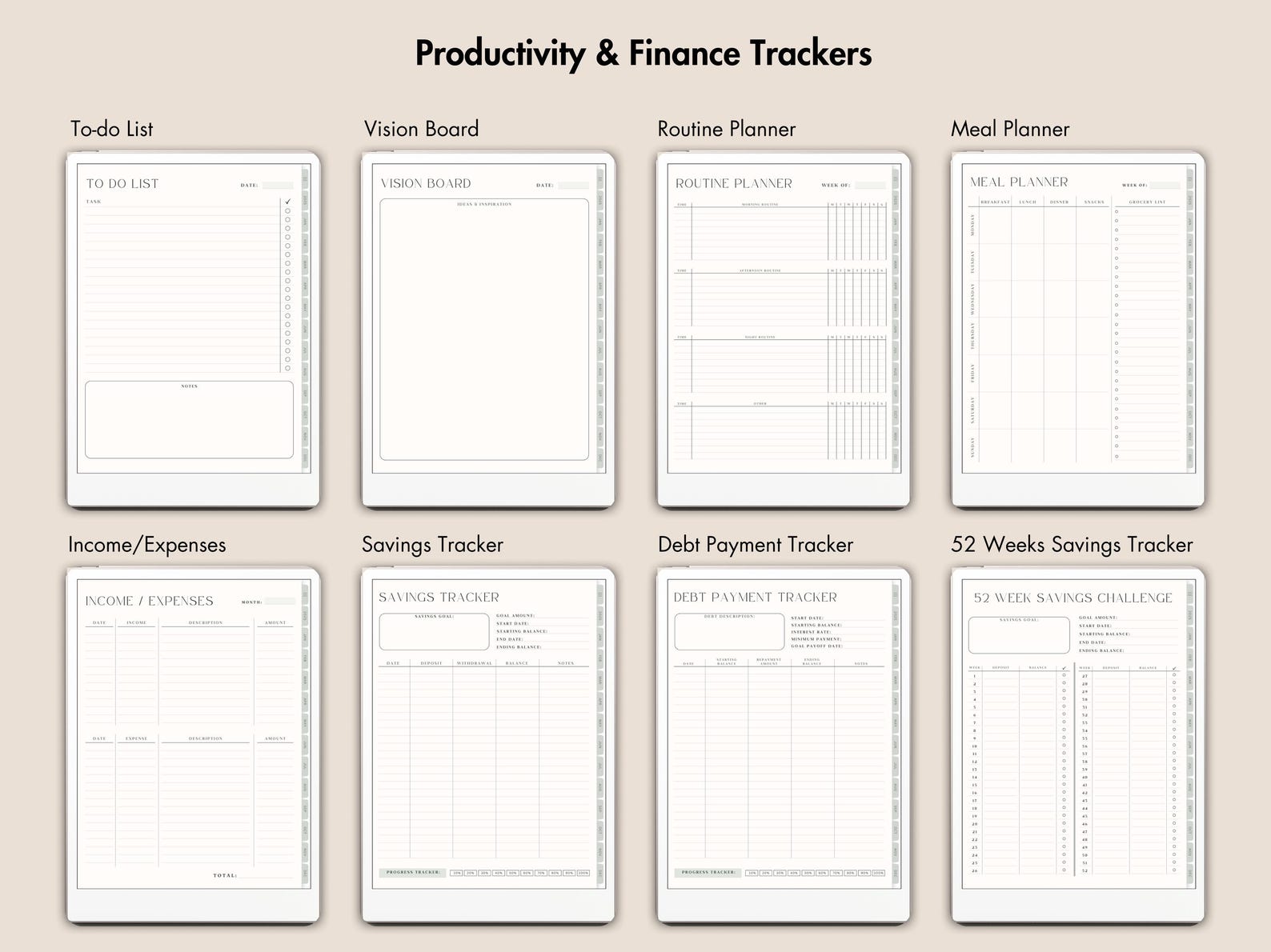 2025 Minimalist Planner for Supernote Manta A5 X2 (PDF Download) - Etsy