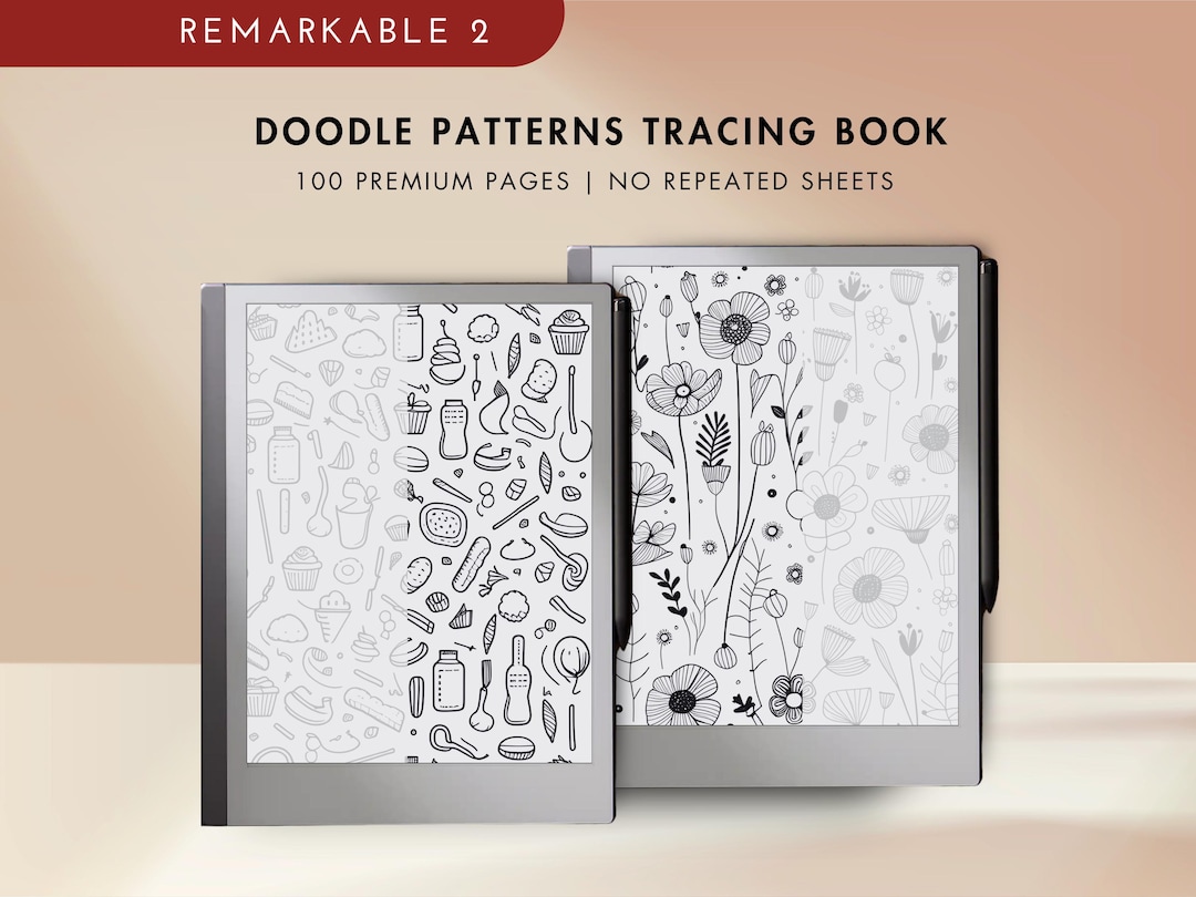 Doodle Pattern Tracing Book: 100 Pages for Remarkable 2 (PDF) - Etsy