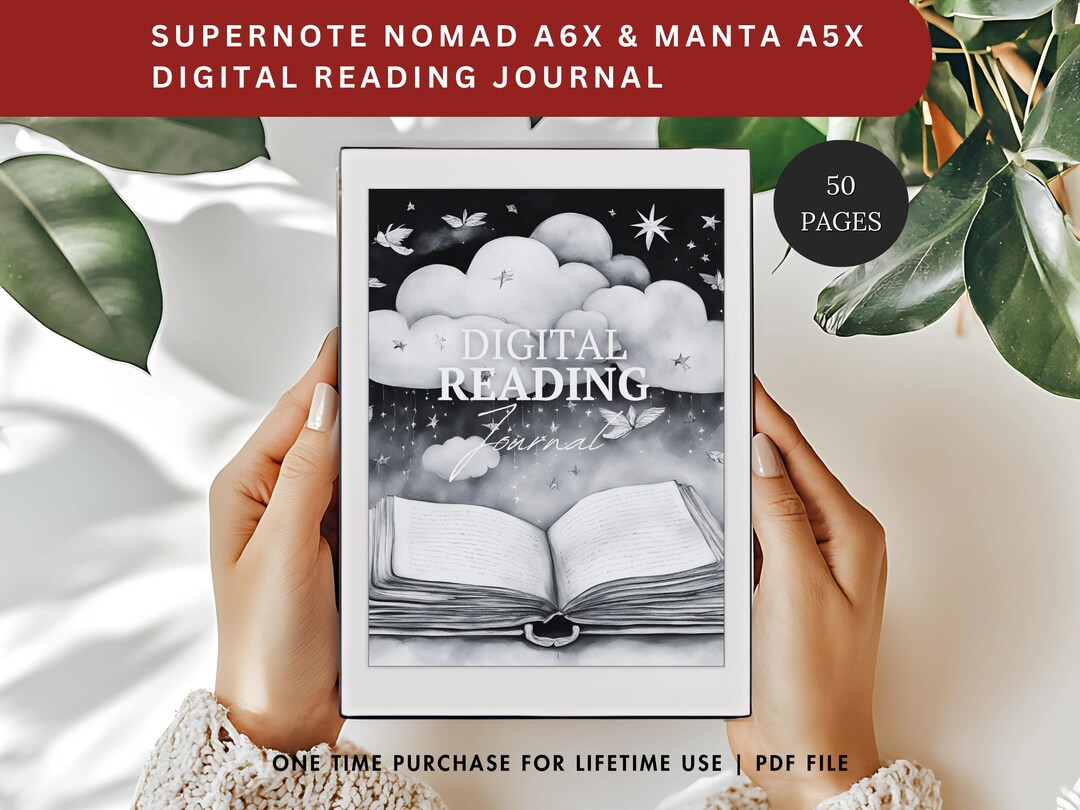Supernote A5x A6x Reading Journal, Supernote Template, Supernote ...