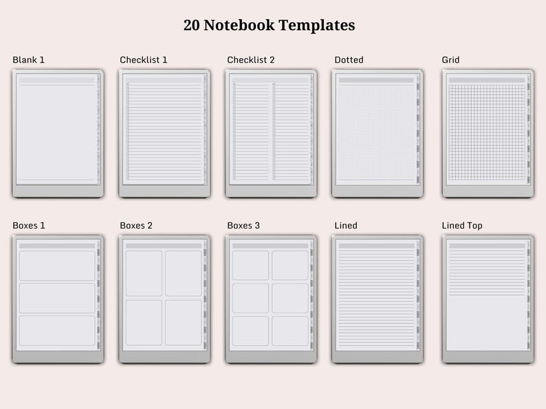 Digital Notebook Supernote A6 X2 Planner, Supernote Templates ...