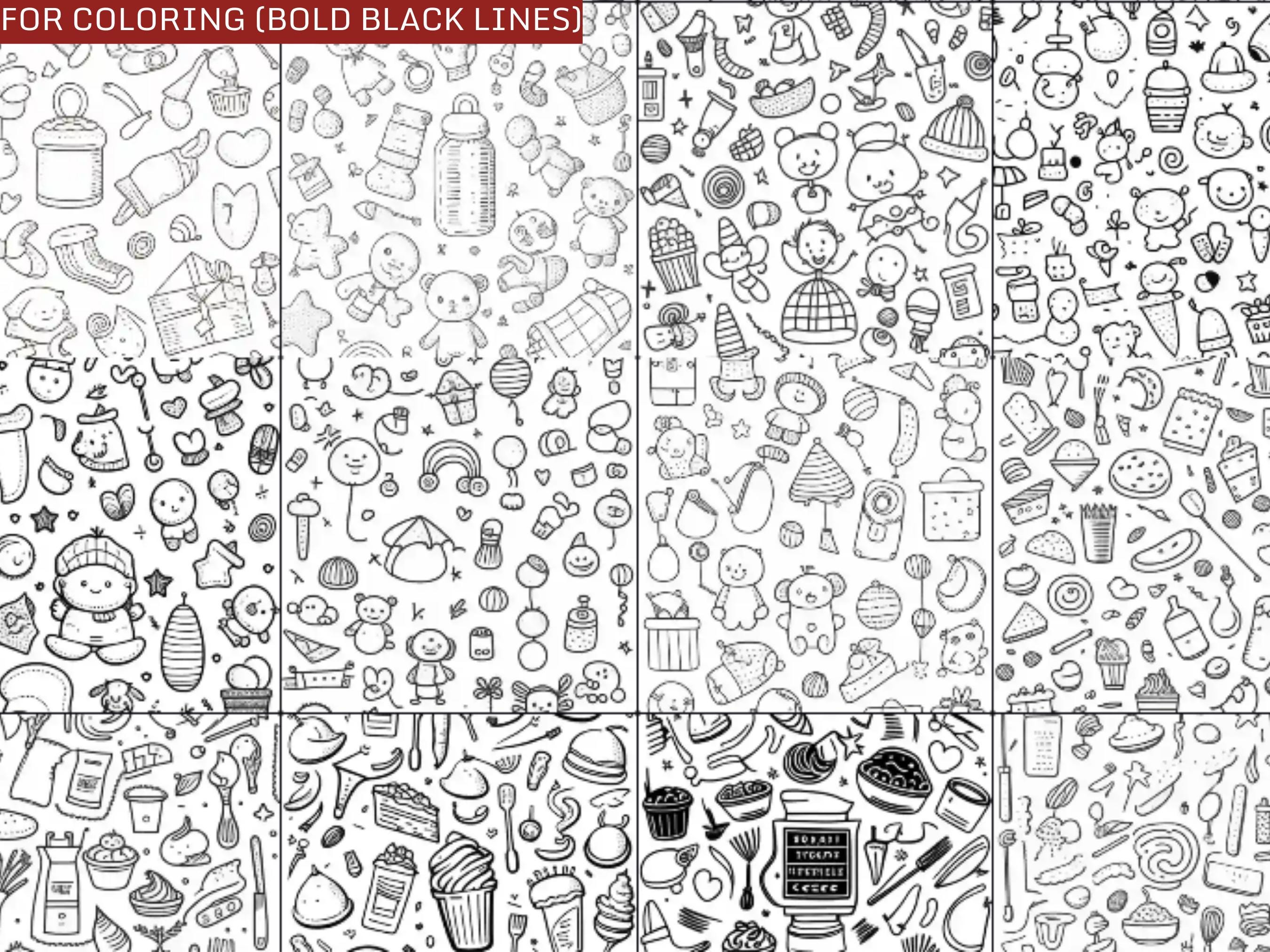 Bundle of Doodle Coloring Tracing Book for Kindle Scribe Colorsoft and ...
