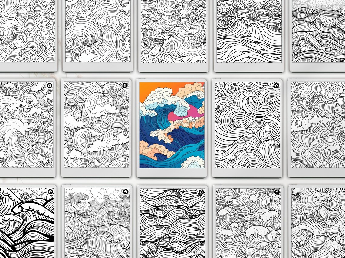 Supernote Abstract Wave Tracing Book Template (PDF) - Etsy