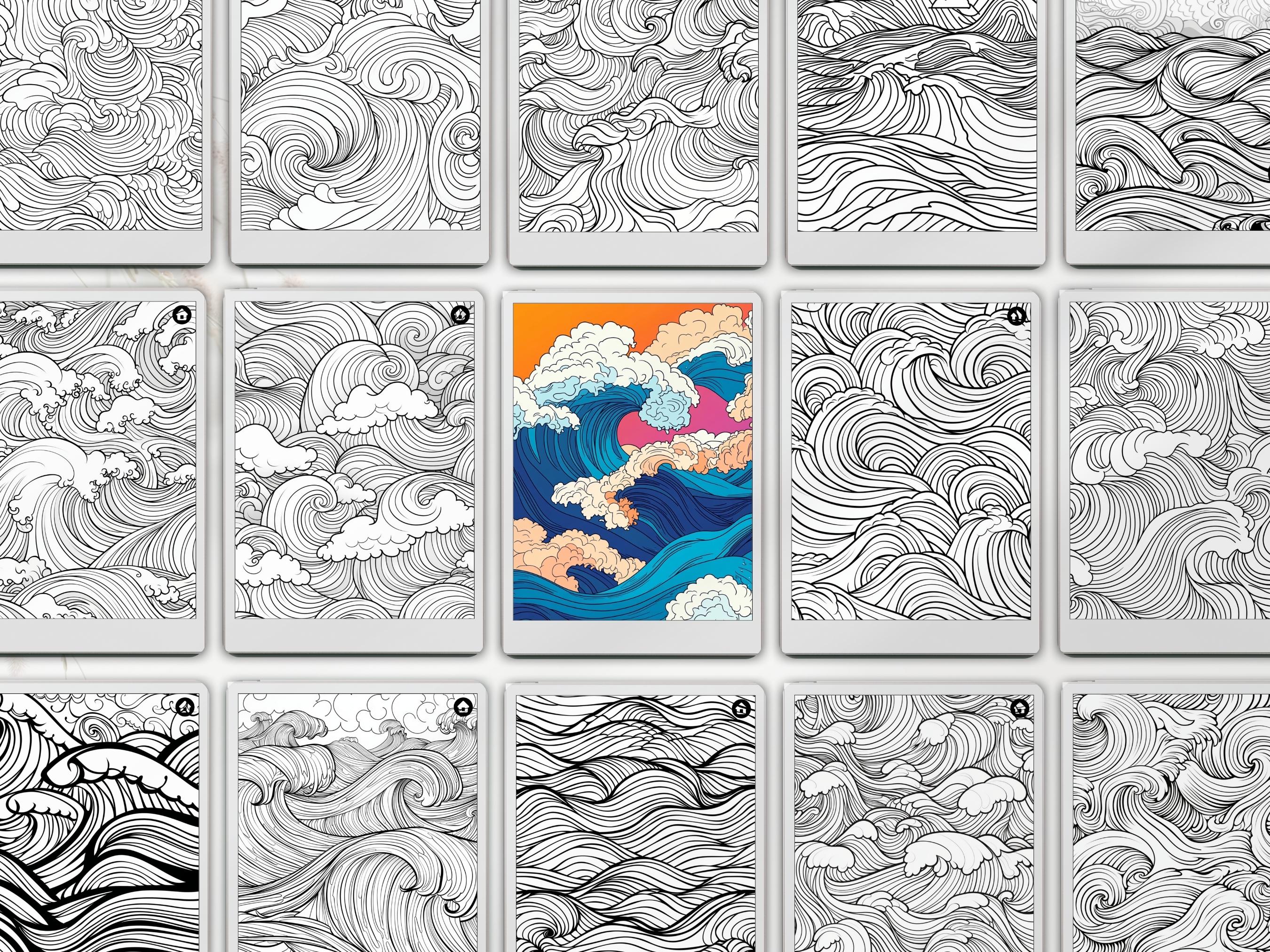 Supernote Abstract Wave Tracing Book Template (PDF) - Etsy