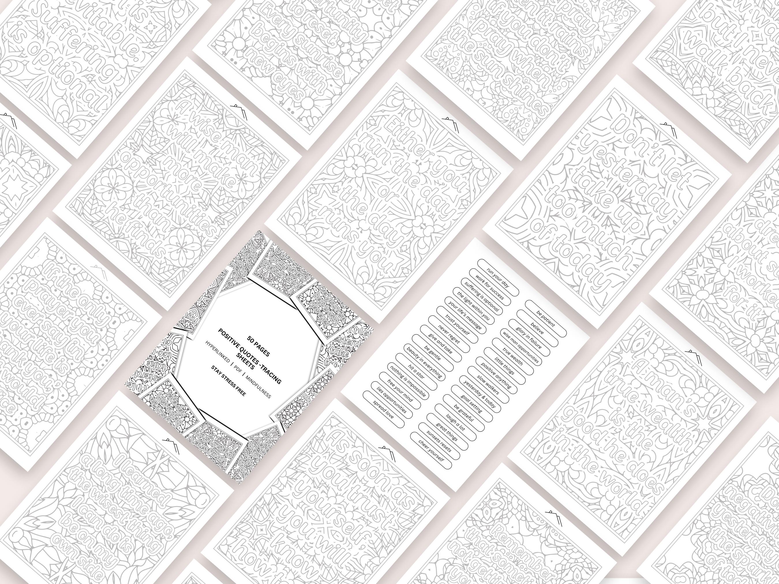 Positive Quotes Tracing Book for Remarkable 2 | Templates for ...