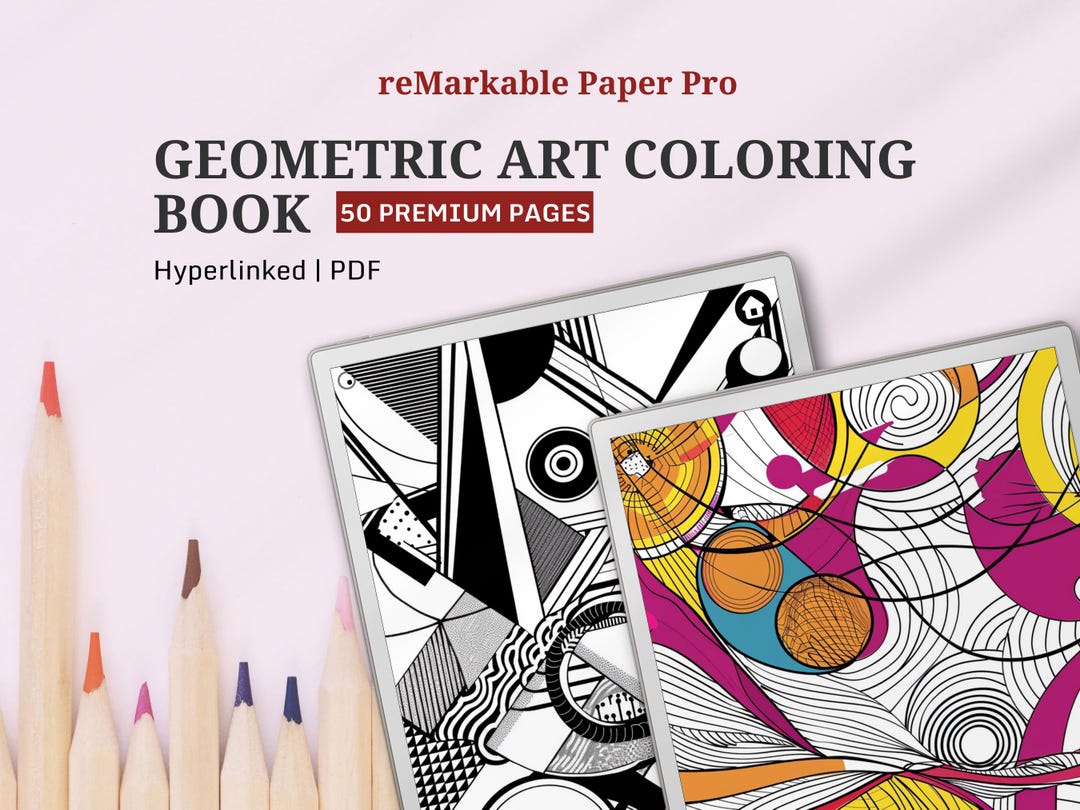 Geometric Art Coloring Book for Remarkable Paper Pro, Remarkable Pro ...