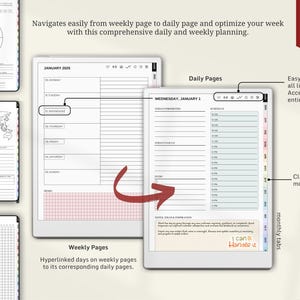 2024-2026 Remarkable Paper Pro Planner: Hyperlinked Daily Planner (PDF ...