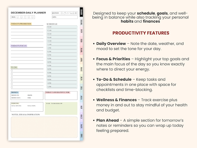 Ultimate Digital Planner Sunday Start for Remarkable Paper Pro Move ...