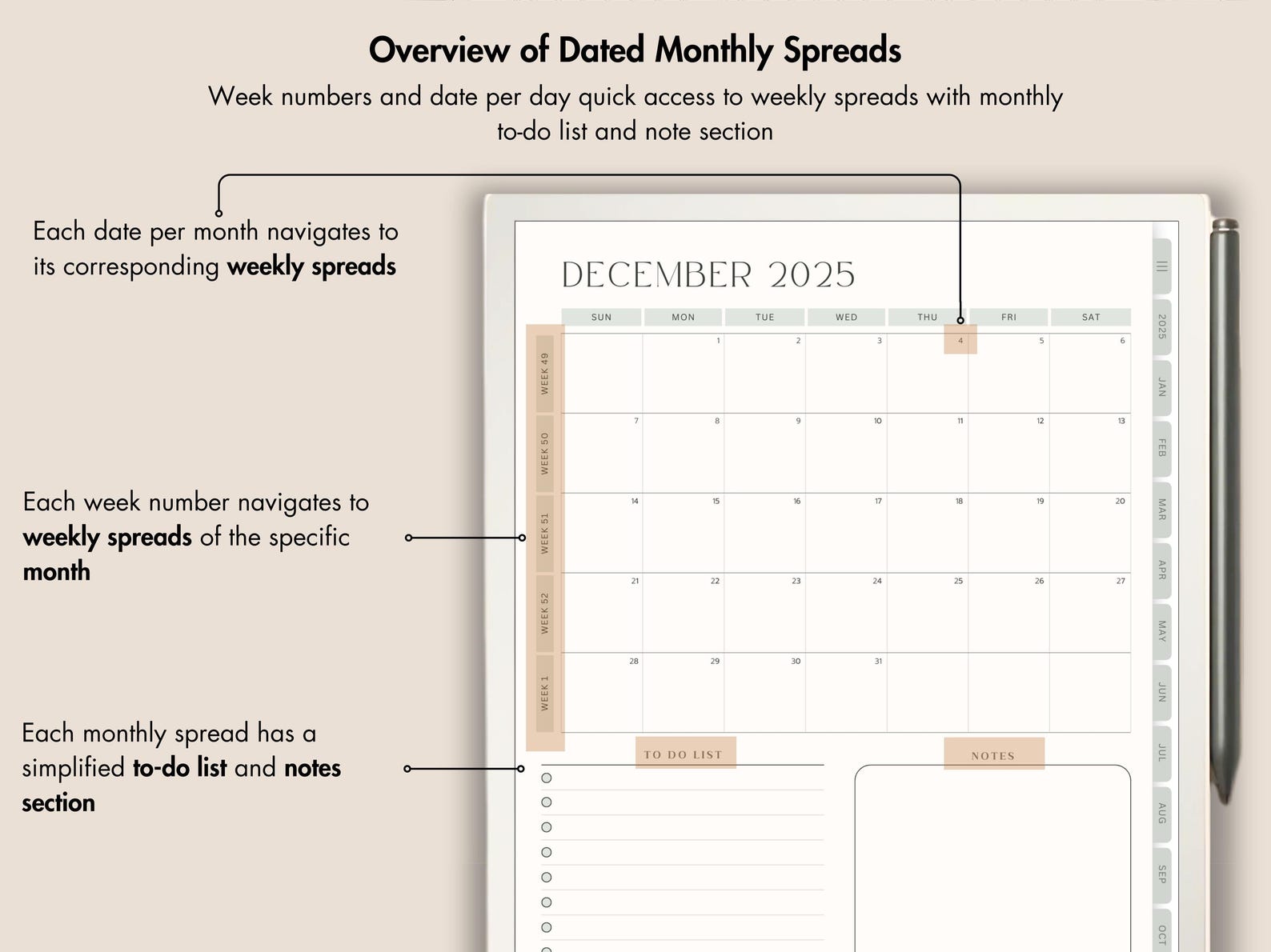 2025 Minimalist Planner for Supernote Manta A5 X2 (PDF Download) - Etsy