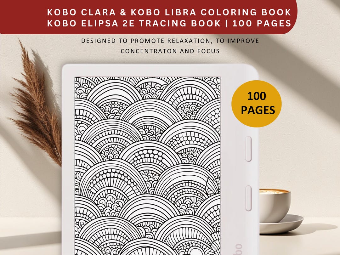 Kobo Coloring Book: Satisfying Patterns for Clara, Libra, Elipsa (PDF ...