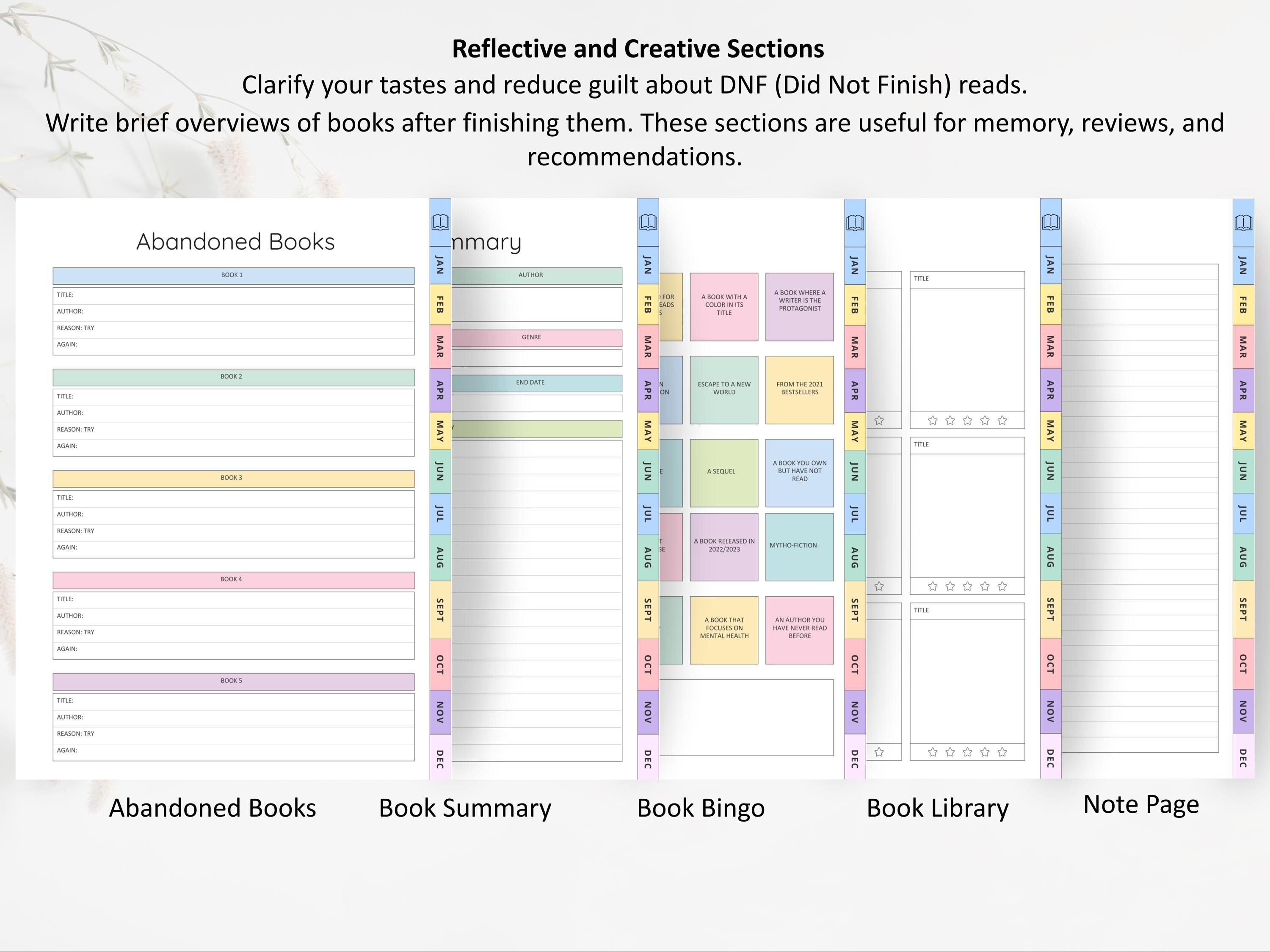 Remarkable Paper Pro Reading Journal: Hyperlinked Book Tracker (PDF) - Etsy