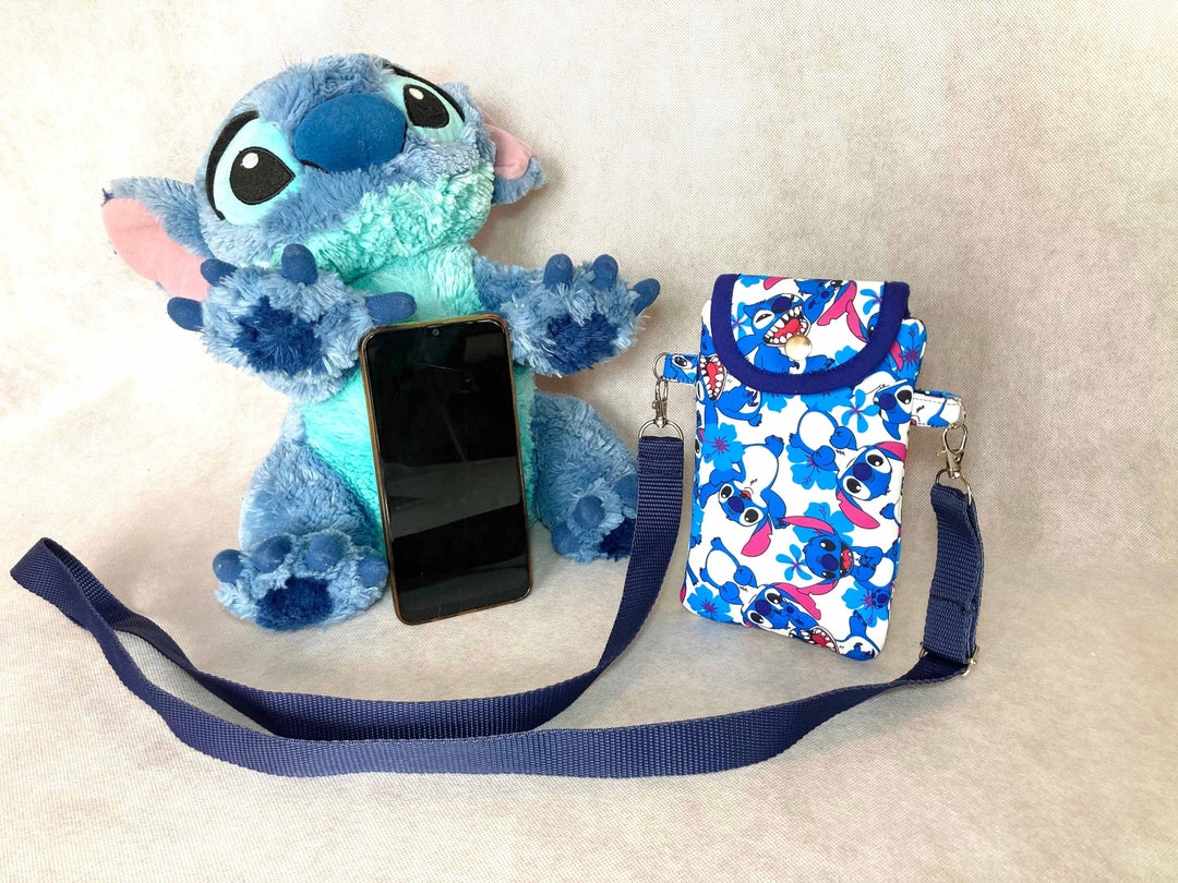 Stitch Fabric Phone Pouch With With Adjustable Crossbody Strap, Phone ...