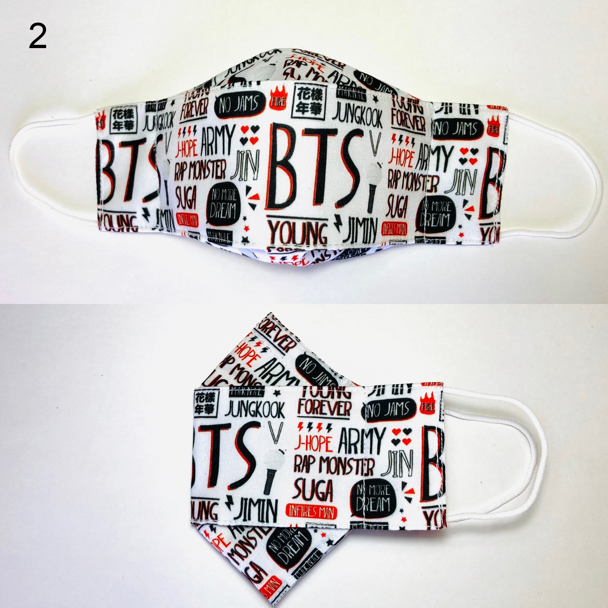 BTS Face Mask BTS Face Covering Reusable Mask Washable - Etsy Denmark