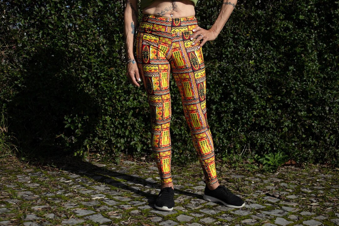 African Tribal Leggings | Yoga and Workout Functional Clothes - Etsy