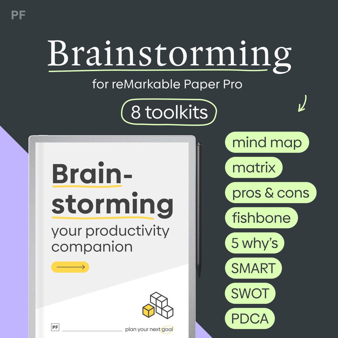 Brainstorming Template for Remarkable Paper Pro | Digital Idea ...