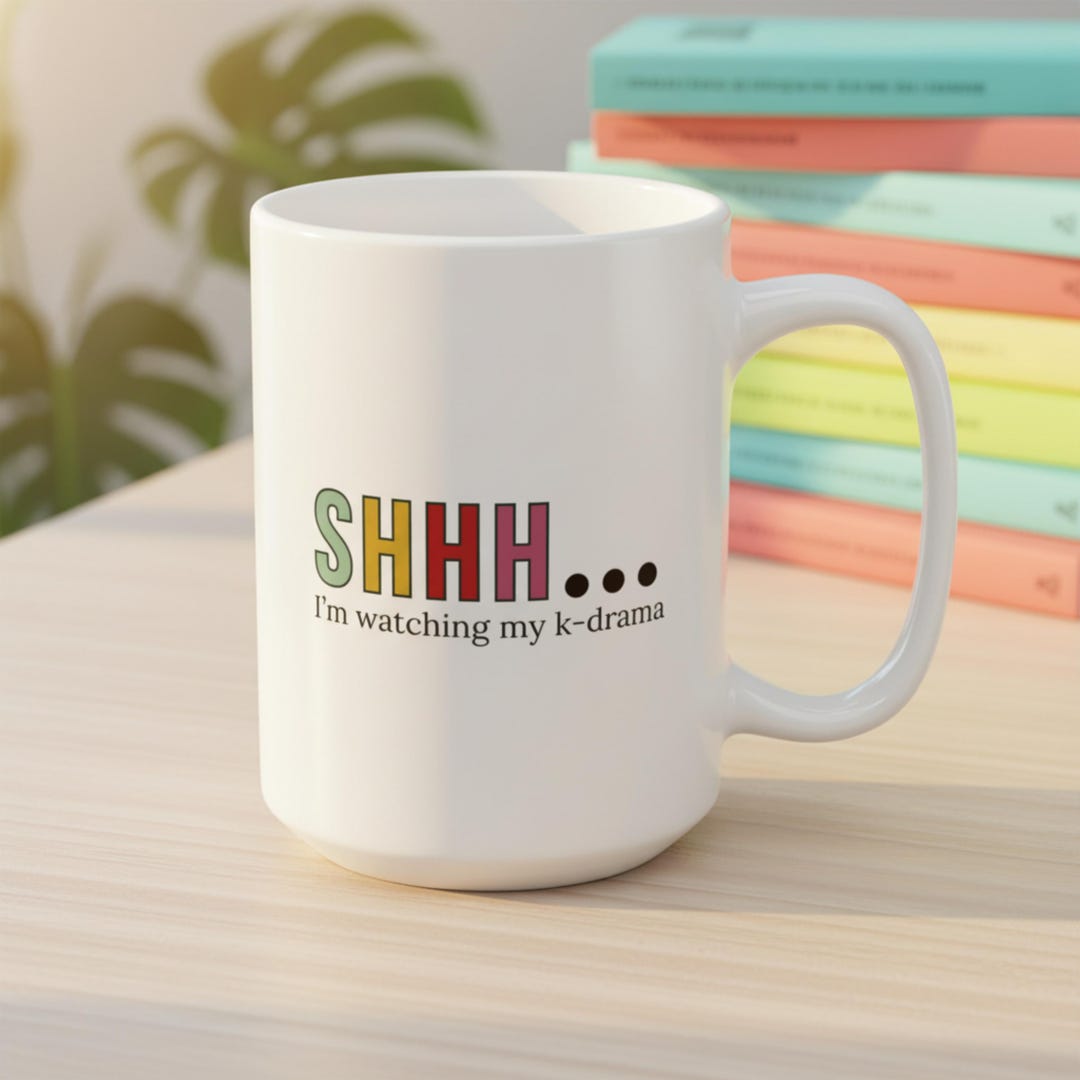 Shhh Im Watching My K-drama Mug, Korean Drama Lover Mug, Kdrama Merch ...