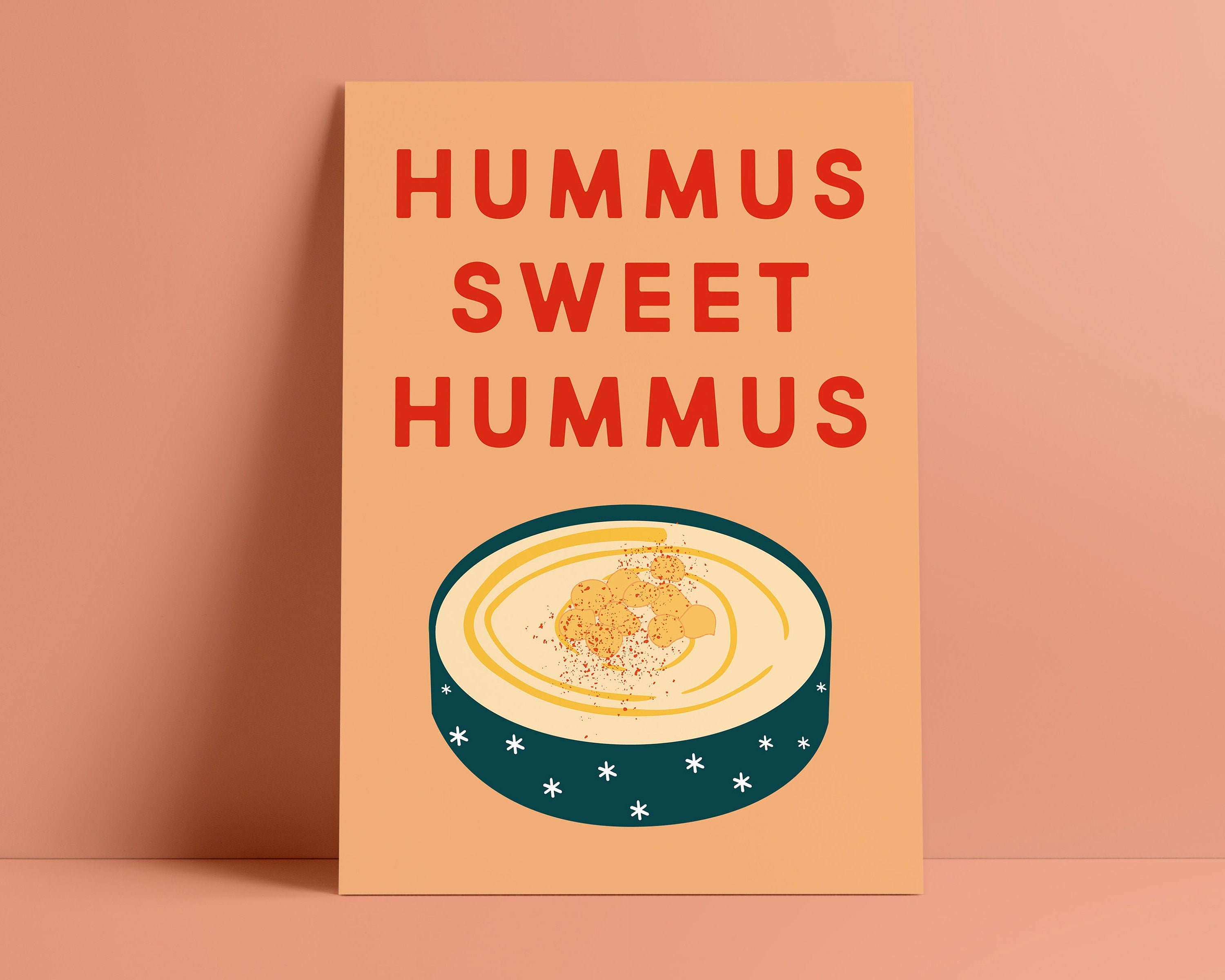 Hummus Sweet Hummus Poster Print A4/A3 Size Home Sweet - Etsy Canada