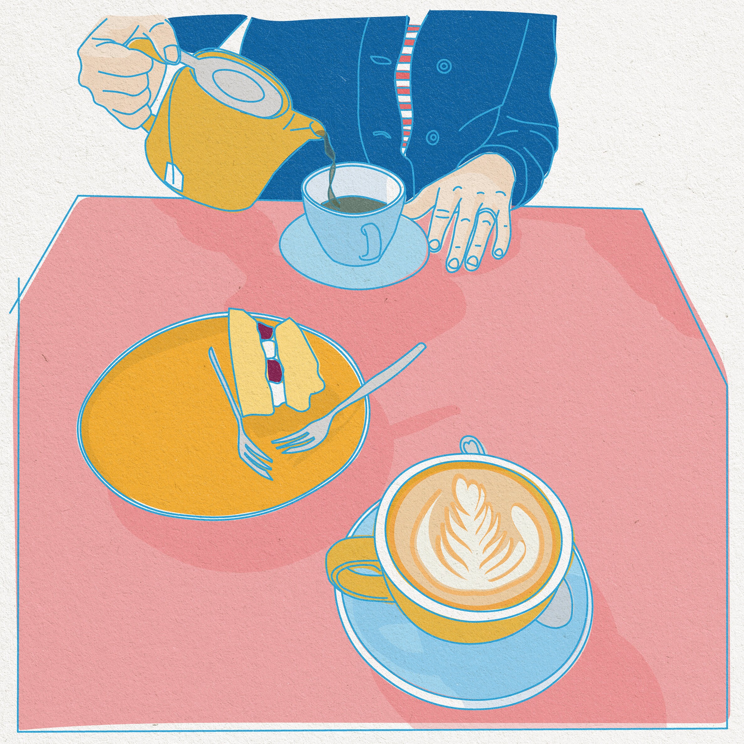 Coffee & Cake Cafe Poster Print A4 - Etsy