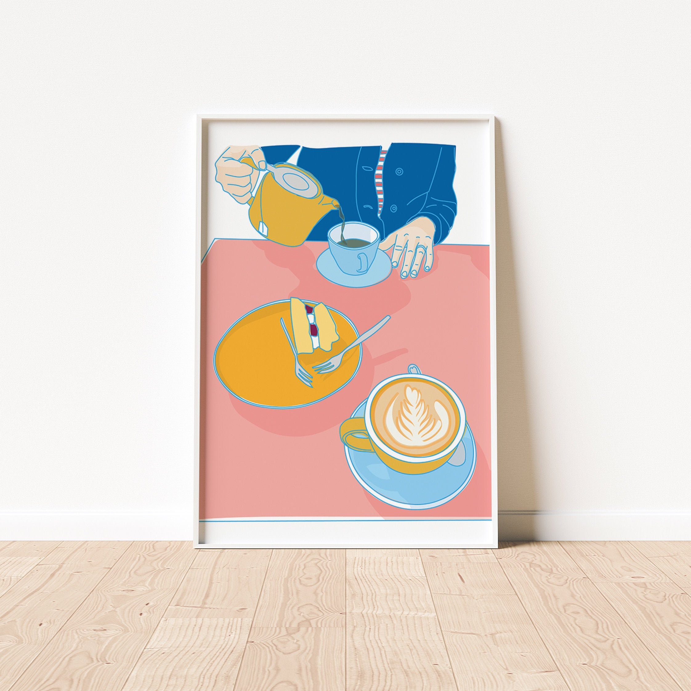 Coffee & Cake Cafe Poster Print A4 - Etsy