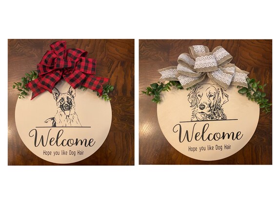 Personalized Dog Sign of your Pet Hanging Door Sign Hope | Etsy