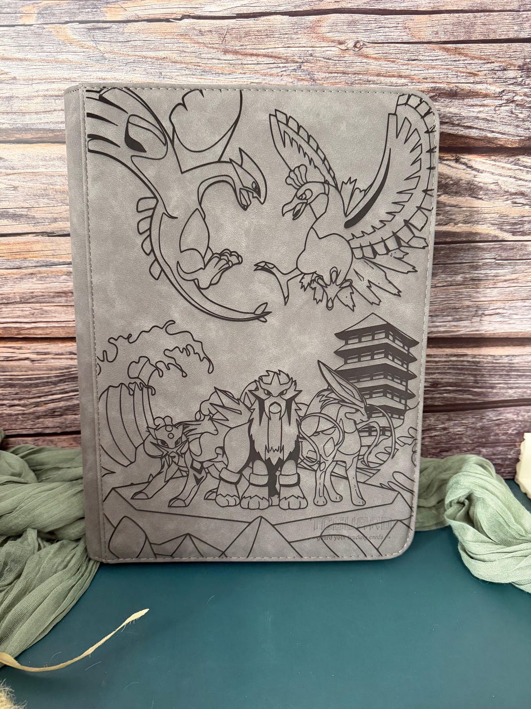 Custom Laser Engraved Trading Card Binder – Custom PU Leather Storage ...