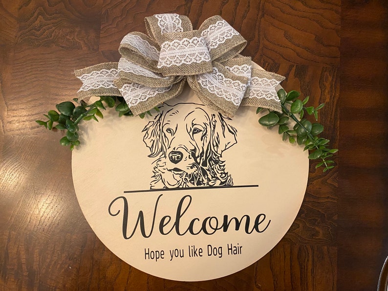 Personalized Dog Sign of your Pet Hanging Door Sign Hope | Etsy