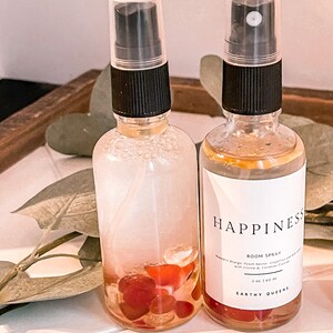 Happiness Intention Room Spray - Manifestation Spray- Crystal Infused ...