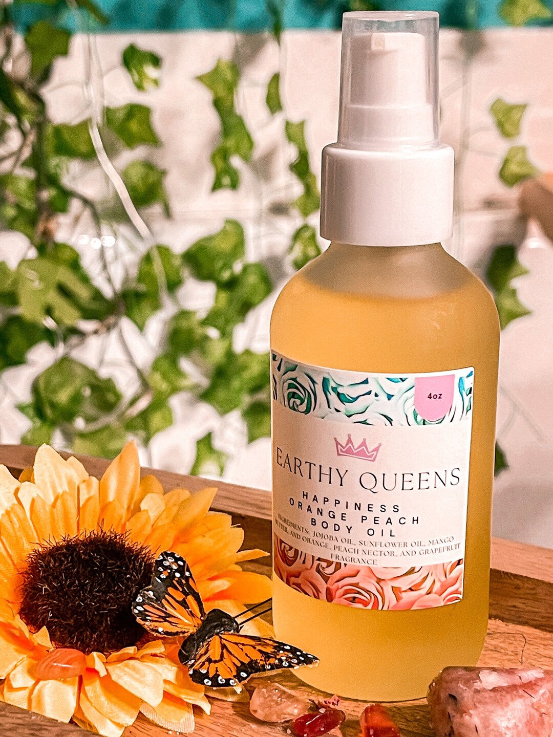 Mandarin Orange Peach Body Oil: Mango Butter Infused (4oz) - Etsy