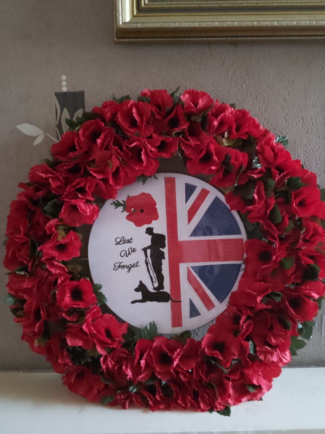 Handmade Beautiful Remembrance Day/anzac Day Red Poppy Wreath 10 Inch ...