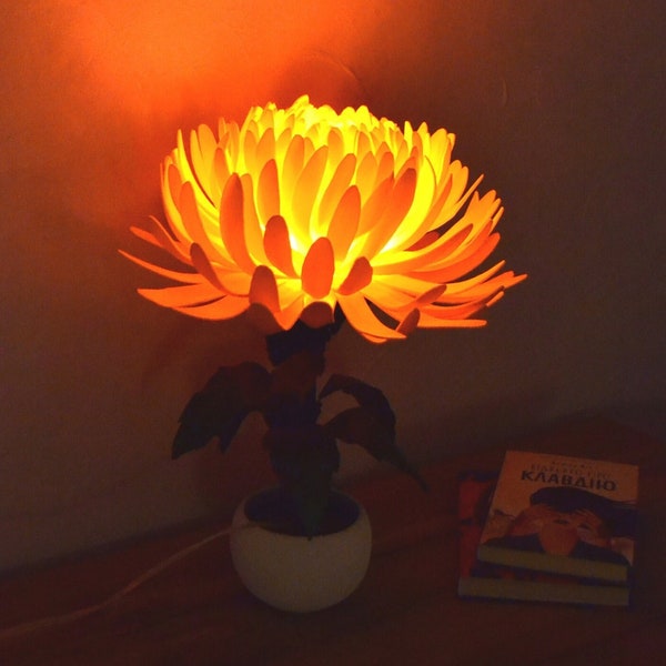 Lotus Small Table Lamp With LED Candle Fairy Flower Night Lamp Yoga ...