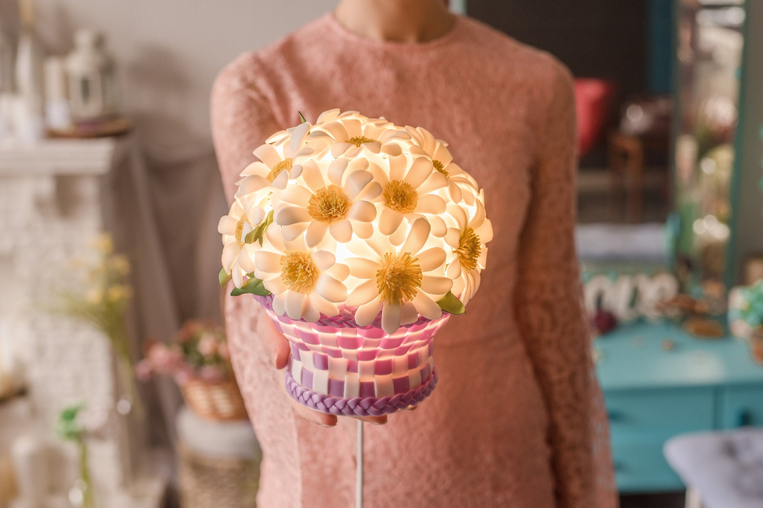 Led Daisy Table Lamp Small Bedside Flower Lamp Bedroom Lamp - Etsy UK