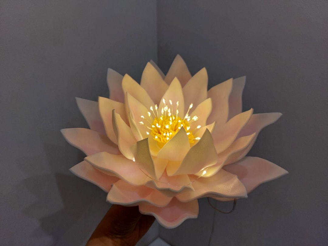 Lotus Small Table Lamp Fairy Flower Night Lamp Yoga Meditation ...