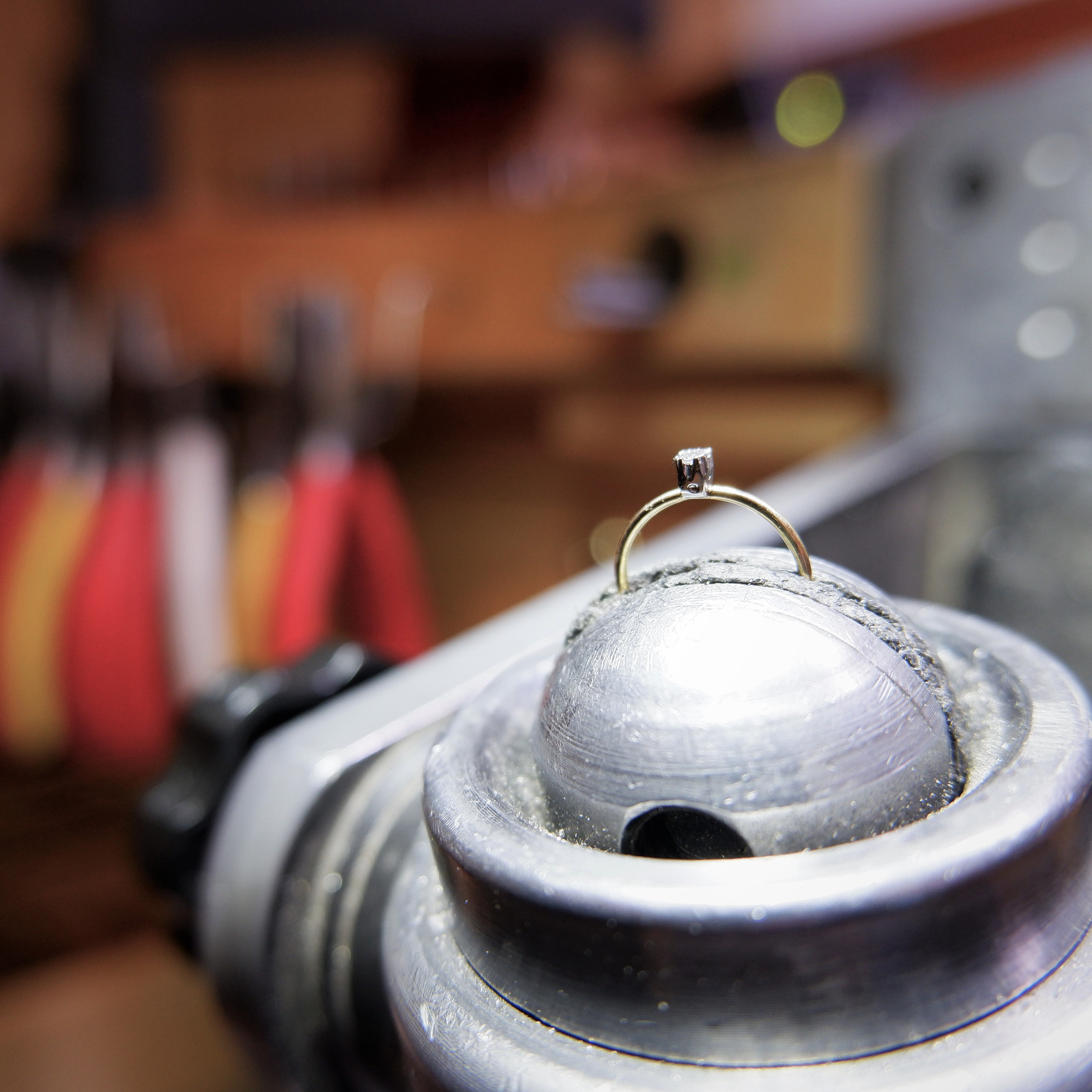Baby's First Diamond Ring in 18K Gold and Platinum - Etsy