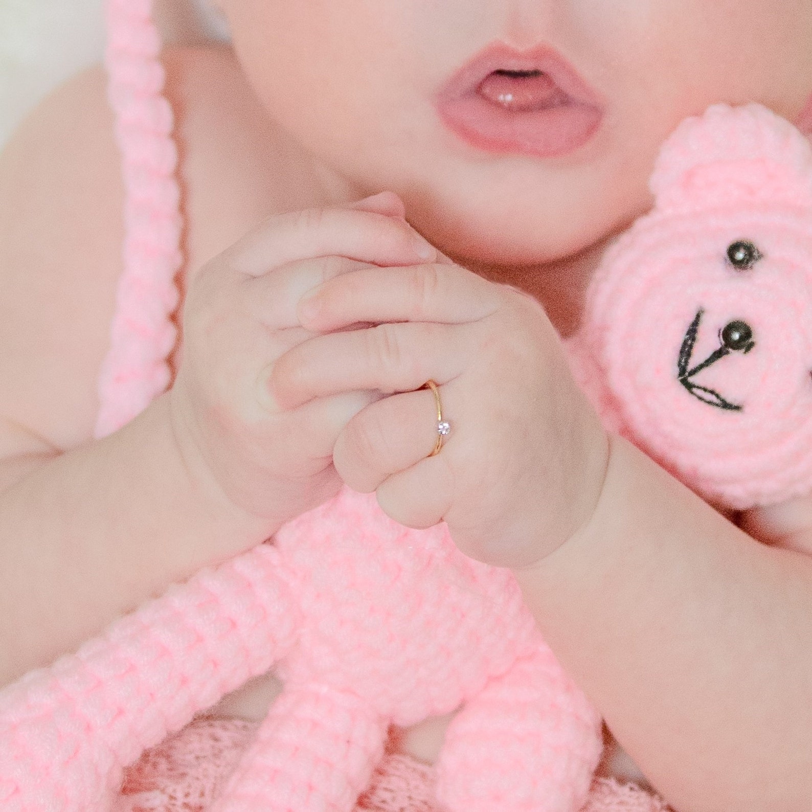 Baby's First Diamond Ring in 18K Gold and Platinum - Etsy