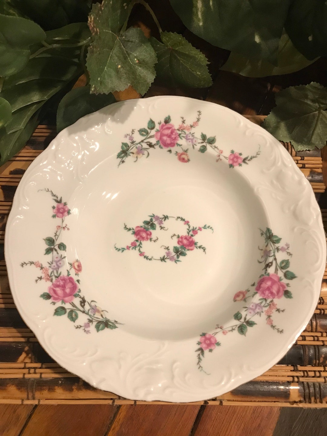 Royal Kent Collection Poland Bavarian Rose Pattern Rimmed Soup Bowl - Etsy
