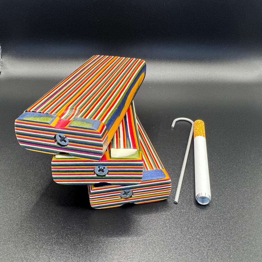 Dugout Box With Metal One Hitter Pipe and Poker for Cleaning! - Etsy