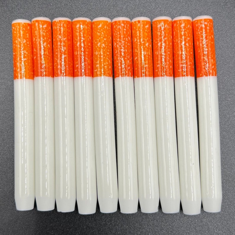 10x Ceramic One Hitter Pipes That Looks Like a Cigarette 3 Inches Long ...