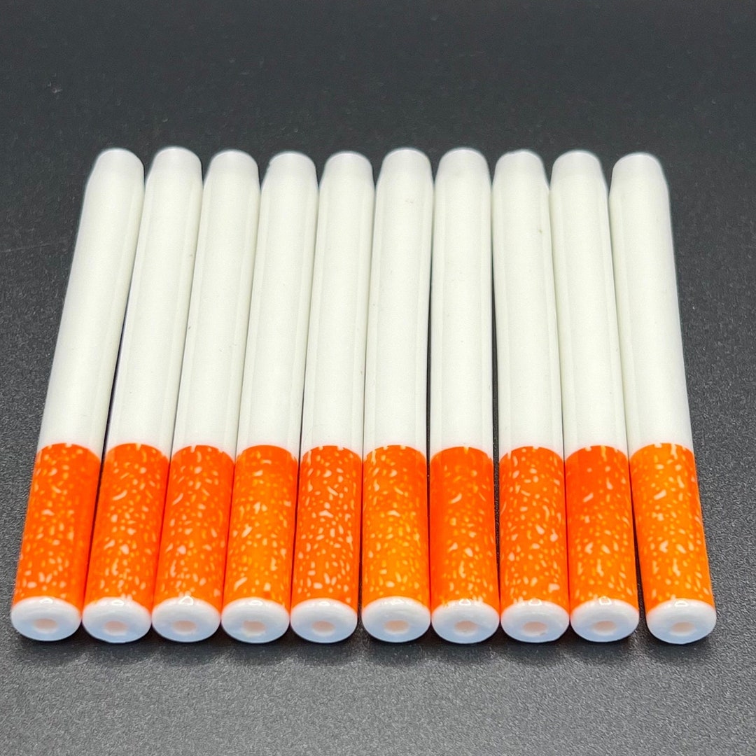 10x Ceramic One Hitter Pipes That Looks Like a Cigarette 3 Inches Long ...
