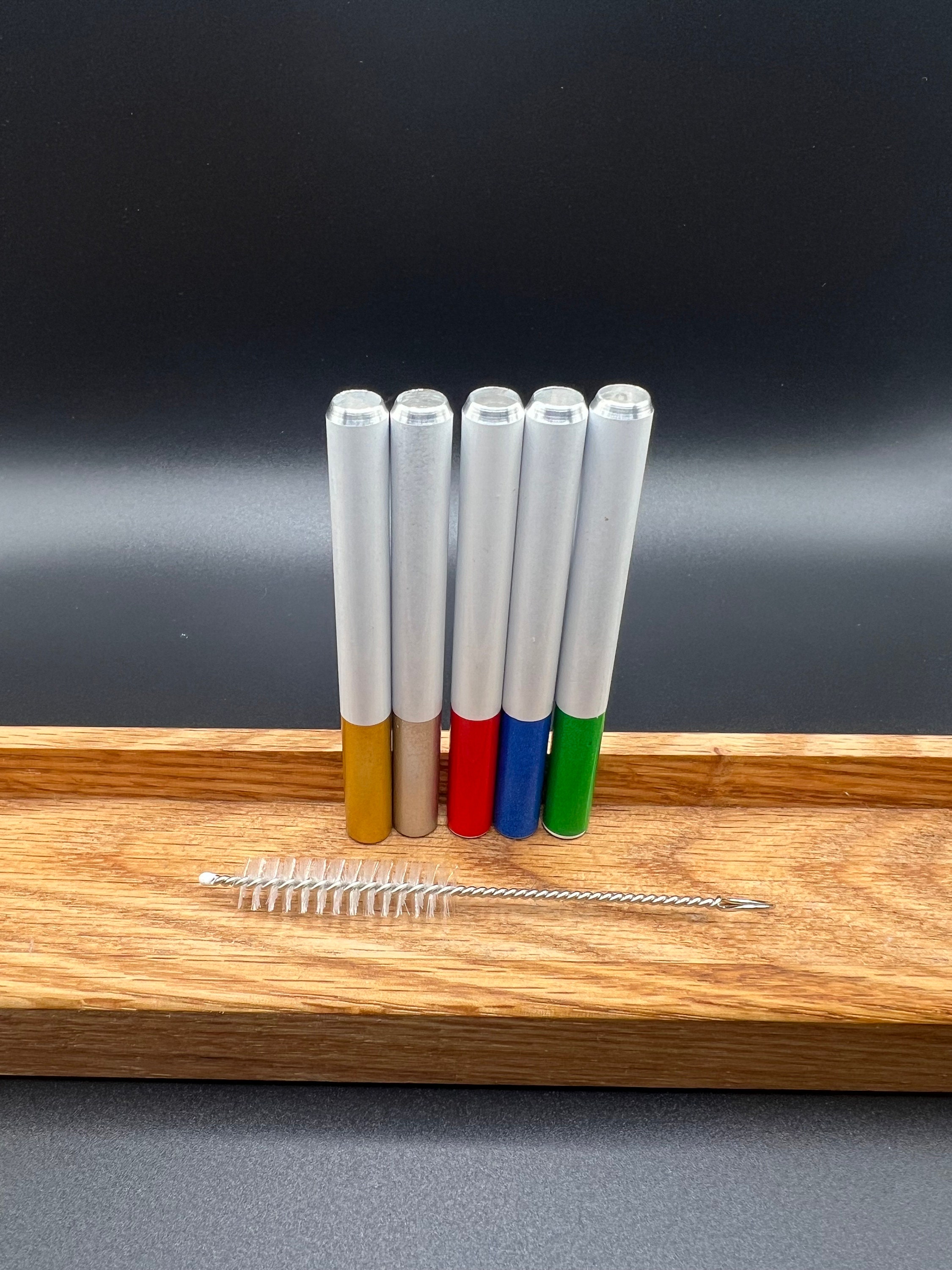 One Hitter - Set of 5 Pipes 3" Long, With Cleaning Brush - Etsy