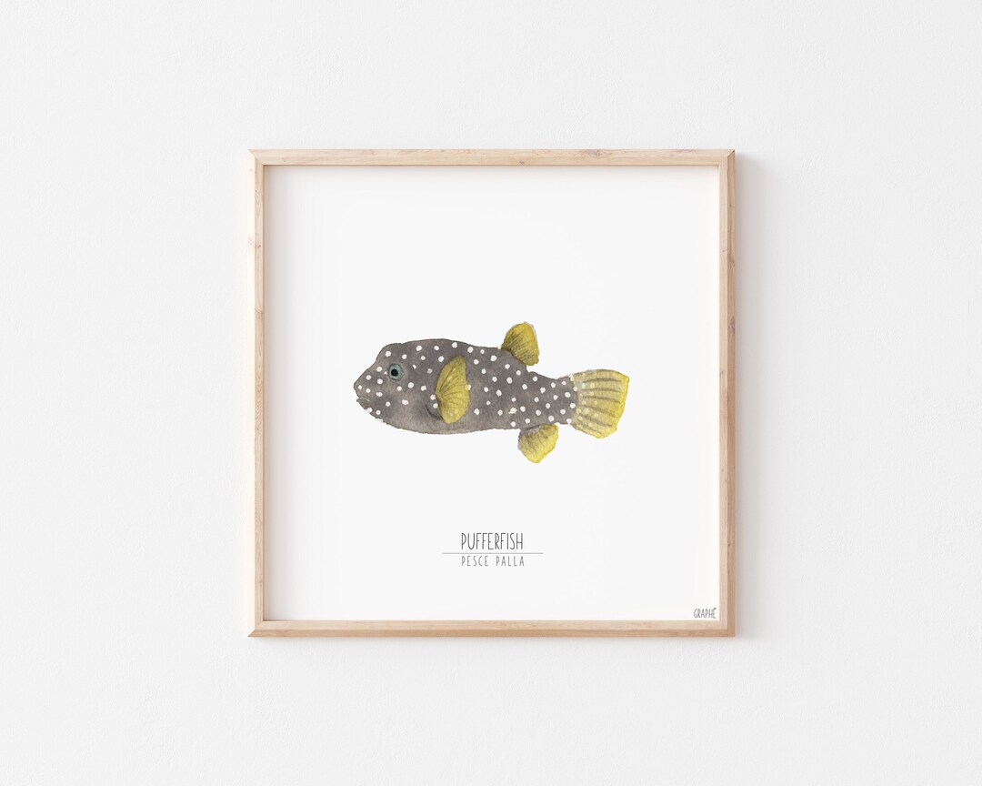 PUFFER FISH in Watercolor, Watercolor Print, Artistic Prints - Etsy ...