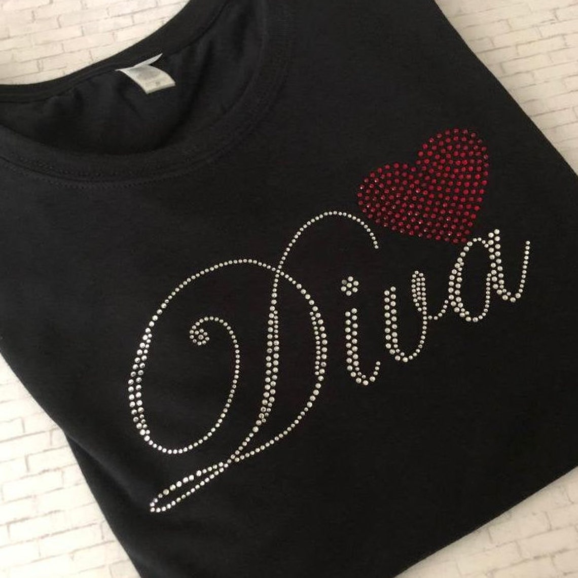 Diva Love God Bling Rhinestone, T-shirt, Diva Tee, Diva Church Bling ...