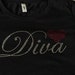 Diva Love God Bling Rhinestone, T-shirt, Diva Tee, Diva Church Bling ...