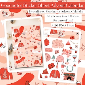 Christmas Goodnotes Stickers - Clickable Advent Calendar + PNG Files ...