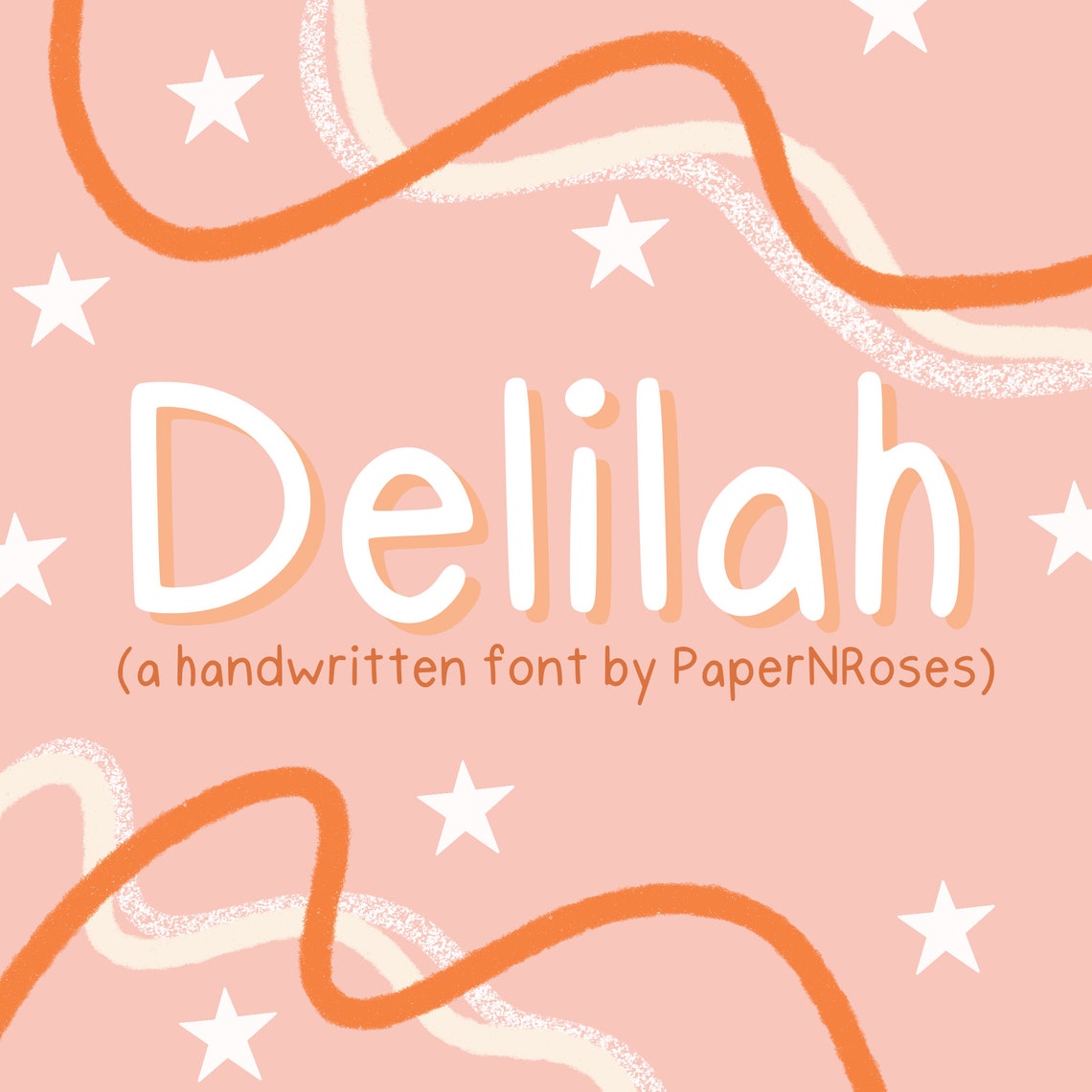 Delilah Cute Handwritten Font by Papernroses Downloadable | Etsy